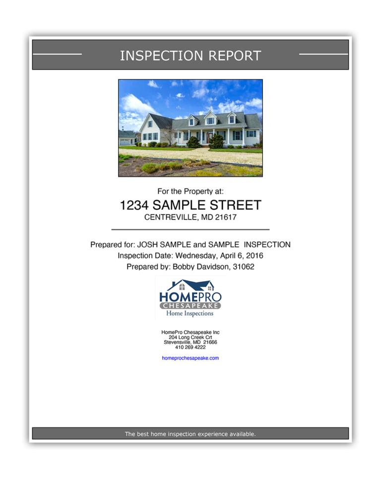 HomePro Chesapeake Home Inspections Residential & Commercial