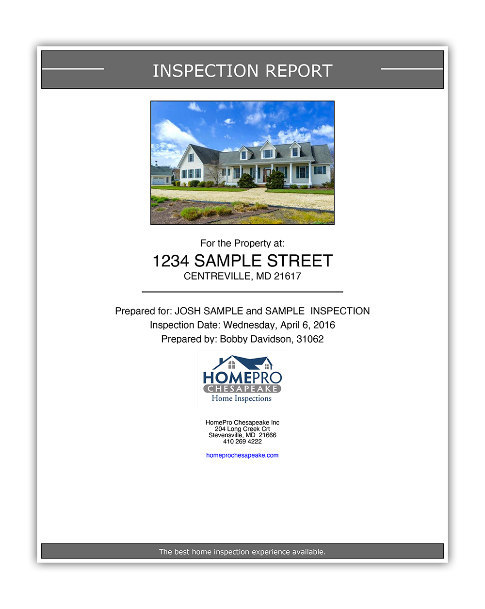 Best home inspection reporting in Eastern Shore, MD - HomePro ...